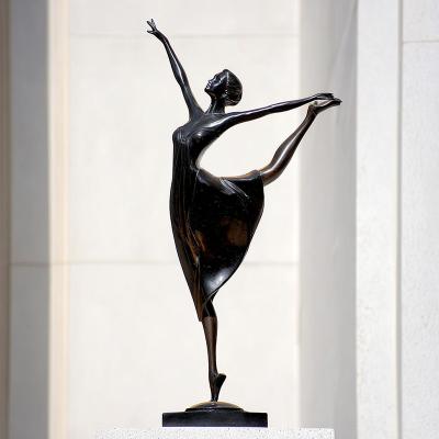 China Elegant Dancer Figure Sculpture Modern Art Statue For cInterior Decor for sale