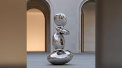 Reflective Stainless Steel Pebble Sculpture for Public Art Installation