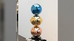 Modern Balloon Sculpture Metallic Finish for Interior Decoration