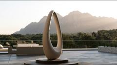 Custom White Abstract Metal Sculpture for Modern Interior Decor