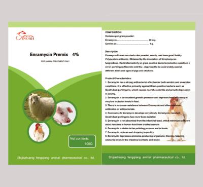 China Premix and Water Soluble Powder Enramycin Premix 4% Item NO.:WSP010 for sale