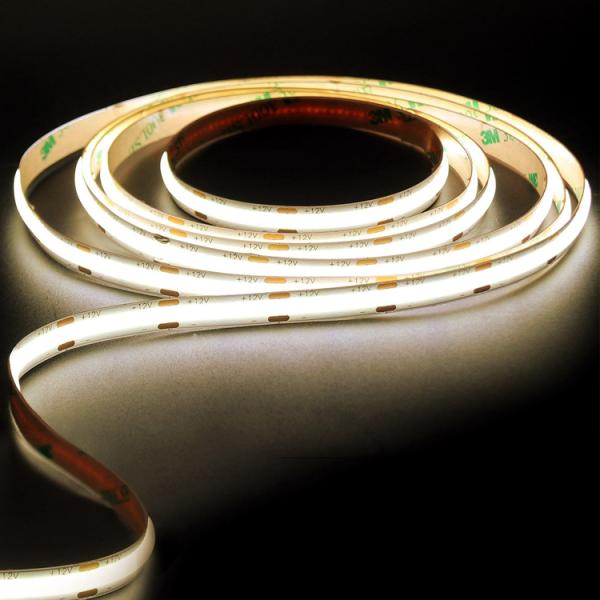 Quality 8mm 10W 24V PVC Flexible COB LED Strip Light 320leds Customizable for sale