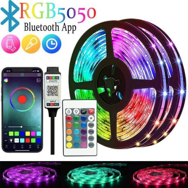Quality Smart IP65 Waterproof RGB 5050 LED Light Strip Kit USB 5V Low-voltage with APP/Remote Control for sale