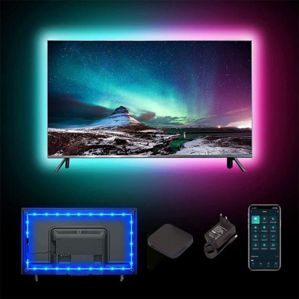Quality TV Sync Box Light Strings Kit IP20 APP Control RGBIC WS2811 Music Sync LED Strip Lights for TV for sale