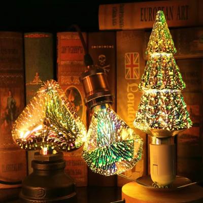 China Color Changing Fireworks LED Bulb E26/E27/B22 3D Fireworks Effect LED Party Light Christmas Holiday Lights Decorative for sale
