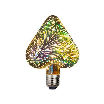 China LED Fireworks Light Bulb E27/E26 AC100-240V Heart Type Sharp Brick Star Type LED Fireworks Bulb String Lights for sale