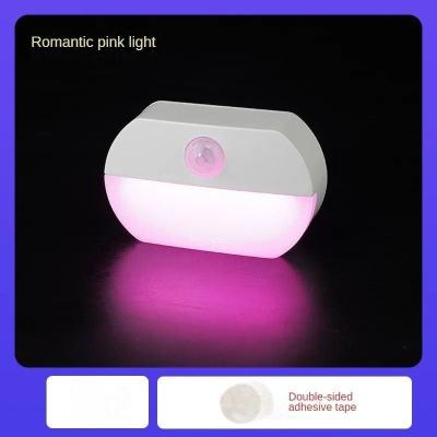 China LED Intelligent Human Body Sensor Light Battery Bedside Night Light Home Corridor Wardrobe Light for sale
