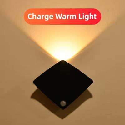 China Modern Style DC5V LED Wall Install Battery Rechargeable Manta Rays Motion Light Smart Sensor LED Night Light Beside for sale