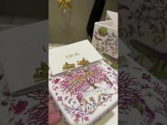 Di*r 2025 new collection Alphabet and pearl with diamond earrings