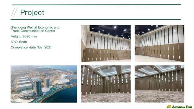 Custom movable partition wall in office environment