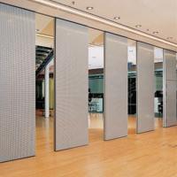 China Custom Movable Partition Walls 68-105mm Thickness Rw 56dB Acoustic Folding Walls for sale