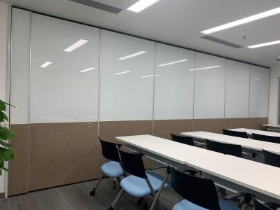 China Modern Sliding Office Partition Walls Sound Insulation Melamine Surface Hanging for sale