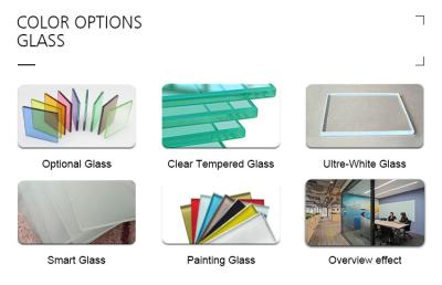 Cina Parete divisoria in vetro per ufficio con estetica moderna e ottimizzazione dello spazio in vendita