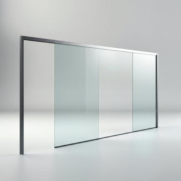 Quality Aluminum Frame Panoramic Office Glass Partition Wall For Sliding Suspended for sale
