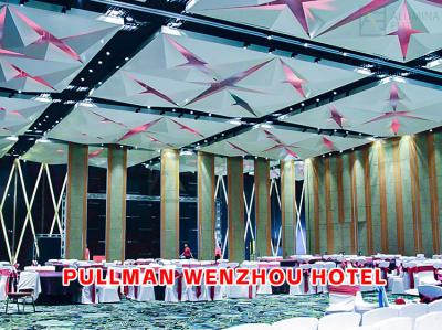 中国 プルマン温州ホテル：会議室や学校の仮設壁用、カスタムメイドの可動壁パネルと可動間仕切り壁 販売のため