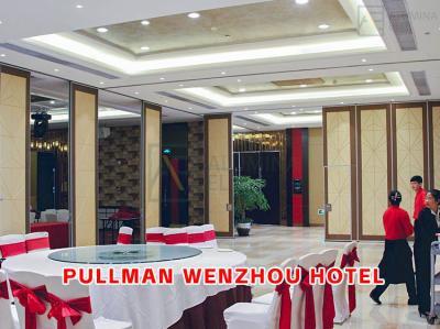 China Pullman Wenzhou Hotel: Akoestische Verplaatsbare Scheidingswand met STC-waarde 42-56dB en 105CM Dikte voor Banketzalen en Tentoonstellingshallen Te koop