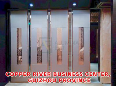 China business center：Sliding Acoustic Partition Wall System with Glass Finish Customizable Dimensions and OEM & ODM Design（For commercial use） for sale