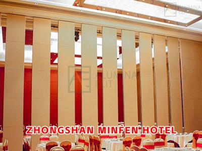 China Zhongshan Minfen Hotel：Customized Acoustic Movable Office Wall Systems with Sound Insulation Max 56dB Up to 18M Height and 1.2M Width per Panel（For commercial use） for sale