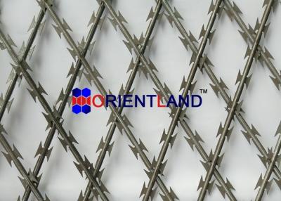 China 75 × 150mm High Security Welded Razor Mesh Fence for sale