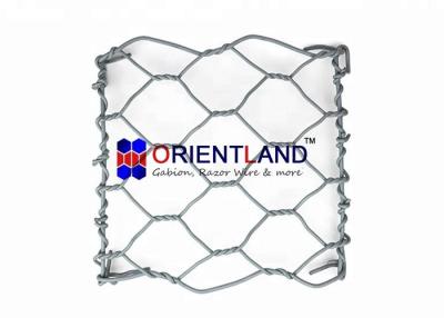 PVC Coated Grey Color Woven Mesh Gabion Stone Cages Box Civil Engineering Applications
