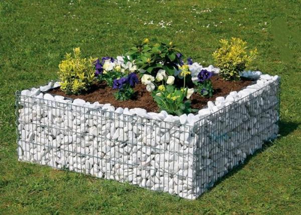 Quality Zinc Aluminum Alloy Square Gabion Basket Planter 100x100x40cm for sale