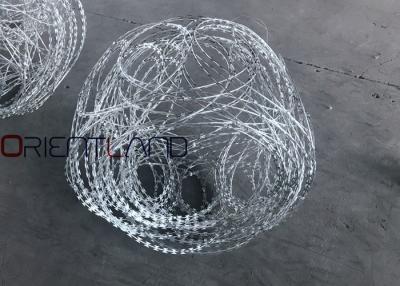 China Hight Security Razor Wire Flat Wrap Barbed Wire Tope Security Wire Compact Style 14-16m for sale