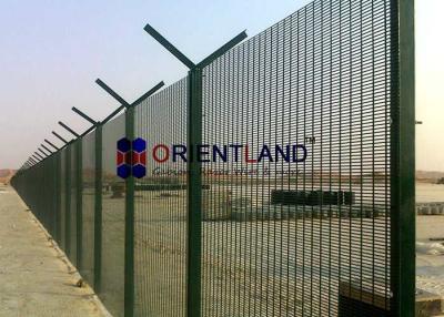 China PVC Powder Coated Wire Mesh Fence 3" X 0.5" X 8 Gauge 358 Anti Climb Wire Mesh Fencing for sale