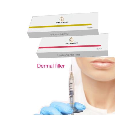 China plastic surgery hyaluronic acid filler 1ml 2ml MIYADERM derm/deep line 3-9 Pieces for sale