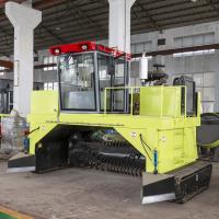 China Crawler Compost Windrow Turner for Chicken Manure Poultry 2400mm Turning Width 80hp for sale