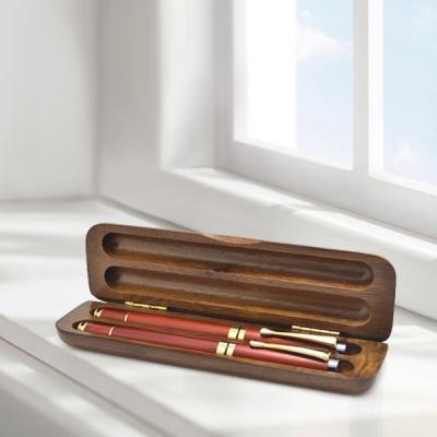 China High Quality  Custom Logo Natural Solid Wooden Pen Gift  Box for Business Gift for sale