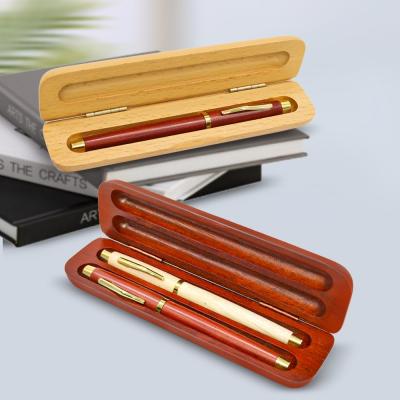 China Premium Walnut Double Pen case with Customisable Logo, Suitable for Corporate Gifts for sale