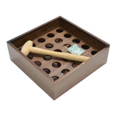 China Luxurious Black Walnut Wooden Chocolate Packaging Box for sale