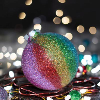China Personalised Christmas Baubles Hand Painted Customizable Unique Tree Ornament Wholesale Price Hanging Tree Glass Ball DecorGifts for sale