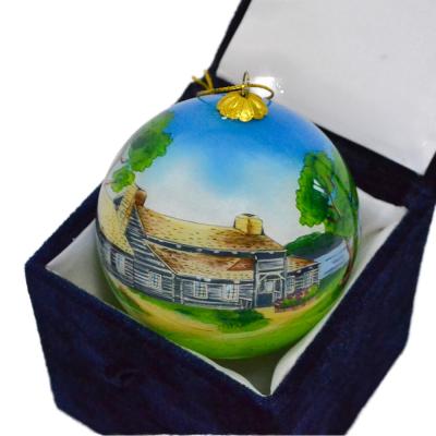 China Inside Hand-painted Glass Ornaments Ball Custom Patterns&shape for sale