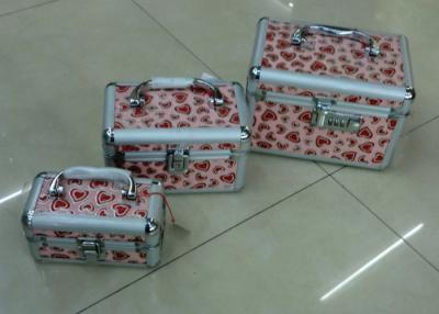 China Material cubierto con cuero bolsos cosméticos enmarcado aluminio del tablero del viaje para las mujeres en venta
