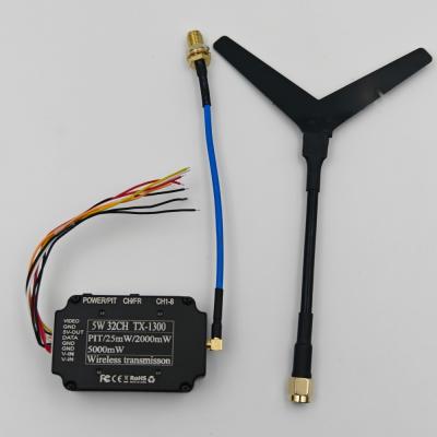 China High Performance FPV Video Transmitter 1.3GHz With 32 Channels 5W Wide Voltage Design for sale