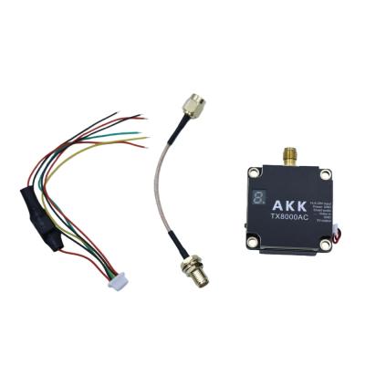 China TX8000AC AKK Video Transmitter 5.8GHz 8W 96CH Anti Interference FPV VTX With Smart Audio for sale