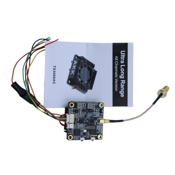 Quality AKK TX3000AC 5.8GHz Video Transmitter 14.6-28V Input For Long Range FPV Drones for sale