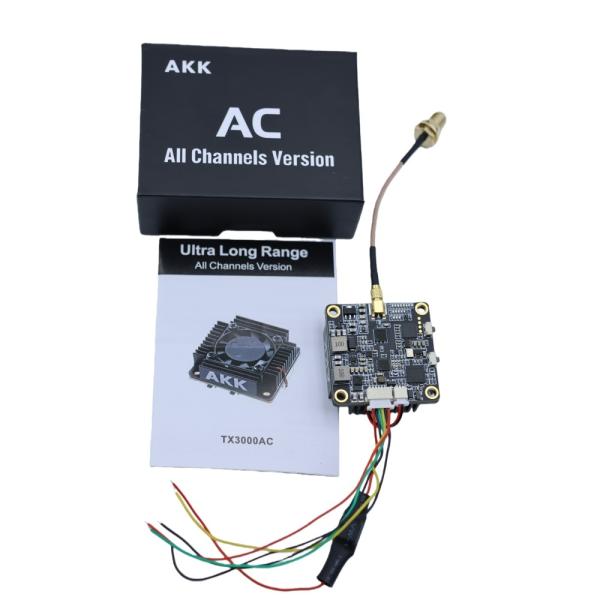 Quality AKK TX3000AC 5.8GHz Video Transmitter 14.6-28V Input For Long Range FPV Drones for sale