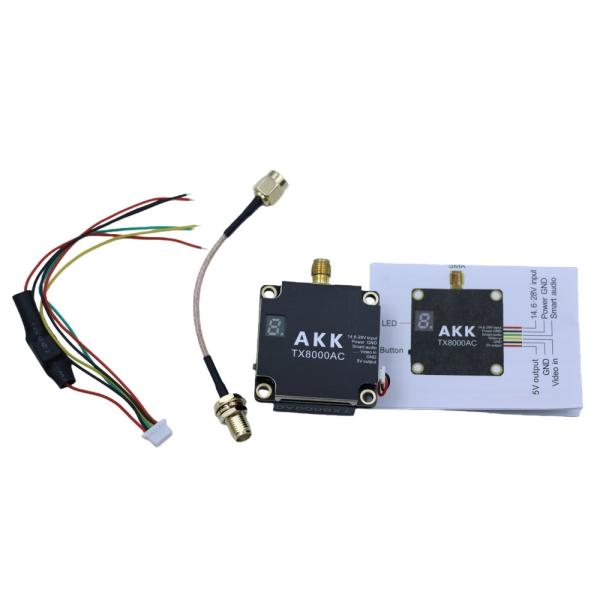 Quality High Performance 5ghz Video Transmitter Fast Stable AKK TX8000AC 96CH 8W for sale