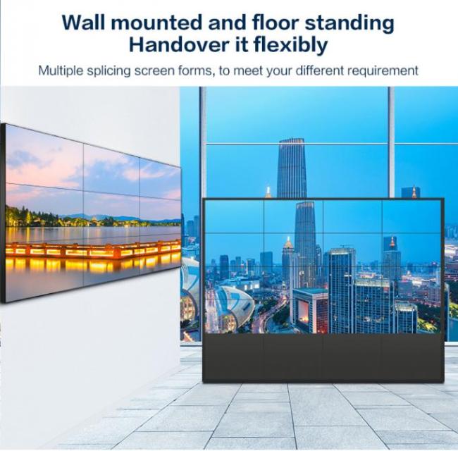 500cd/m2 Luminance LCD Video Wall HD Advertising Players 49 Inch AC 100-240V 4