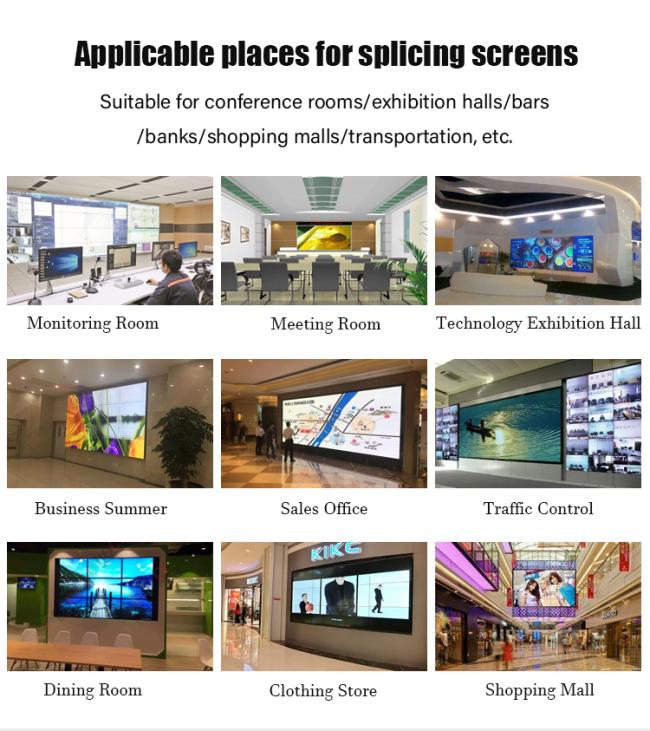 46 inch Remote Control Lcd Video Wall Display Panels For Outdoor Advertising