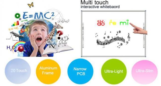 Multi touch interactive whiteboard