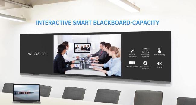 75 Inch Interactive Touch Screen Display Smart Blackboard LED Panel 400cd/M2 School Education 01
