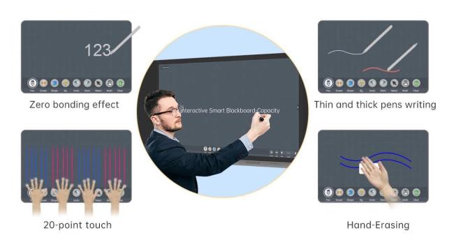 75 Inch Interactive Touch Screen Display Smart Blackboard LED Panel 400cd/M2 School Education 03