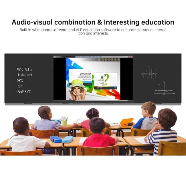 75 Inch Interactive Touch Screen Display Smart Blackboard LED Panel 400cd/M2 School Education 06