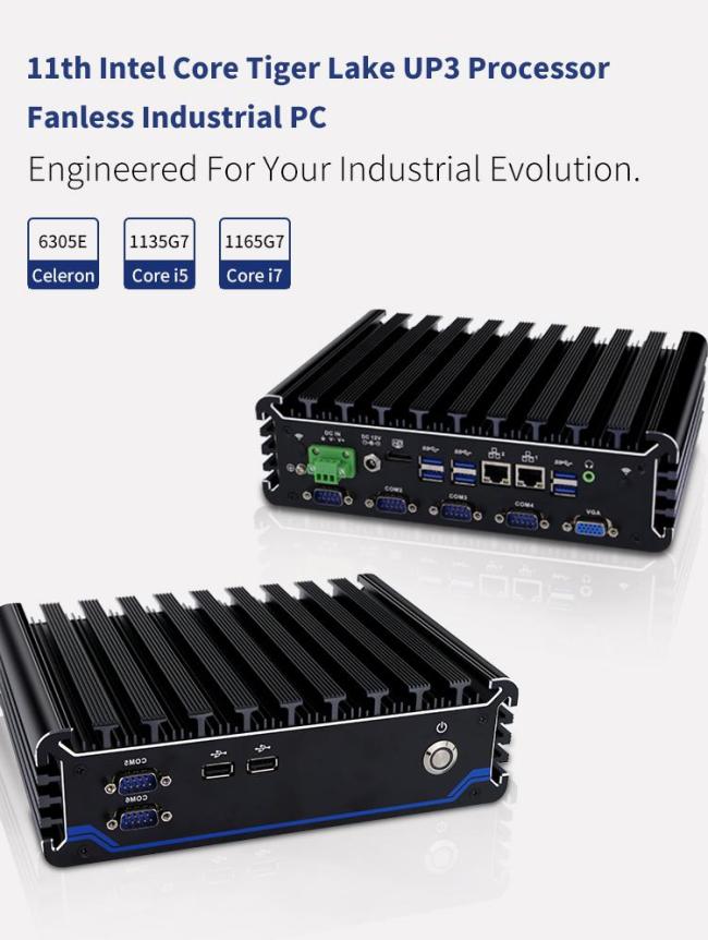 11th Intel Core Tiger Lake UP3 ProcessorFanless Industrial PC