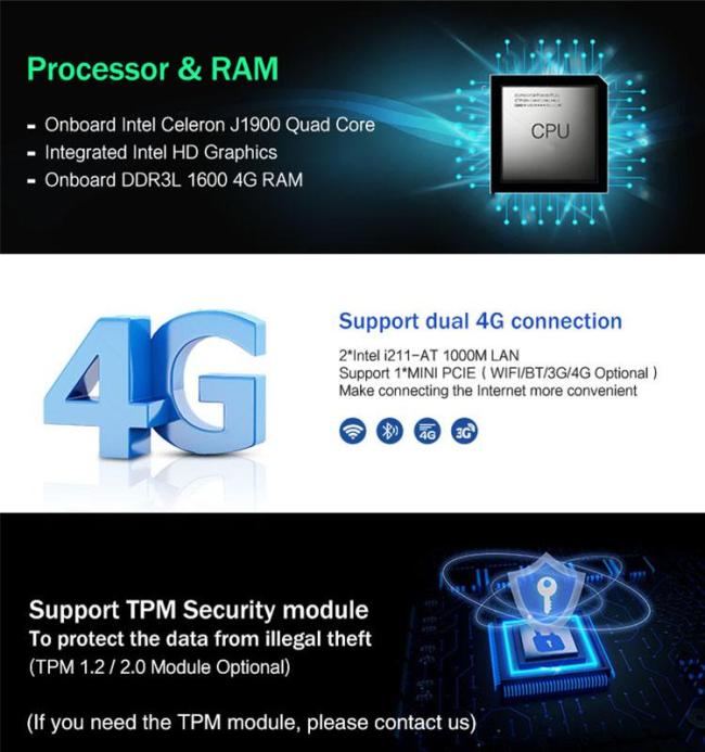 Processor & RAM Support dual 4G connection
