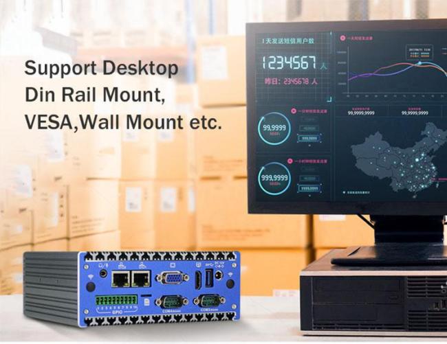 Support DesktopDin Rail Mount,VESA,Wall Mount etc.