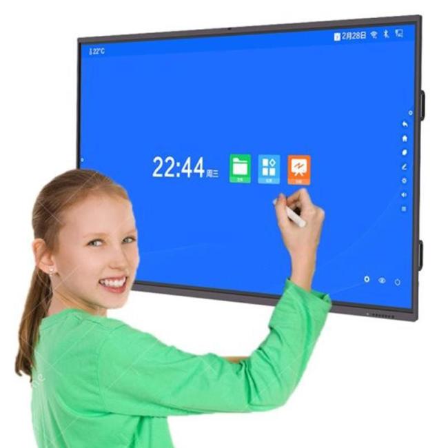 4K 65 Inch 16:9 Interactive LCD Smart Education Infrared/Capacitive Touch Whiteboard